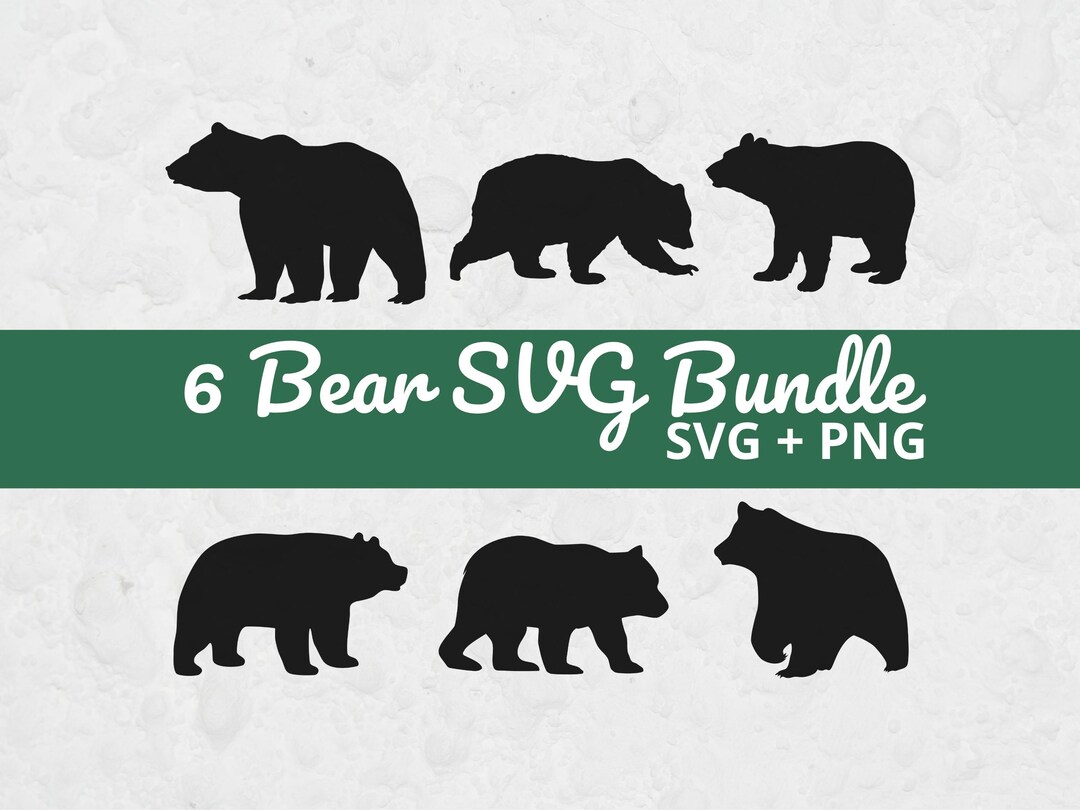 Bear Svg Bundle, Svg Files for Cricut, Bear Clipart, Wildlife Svg, Mama ...