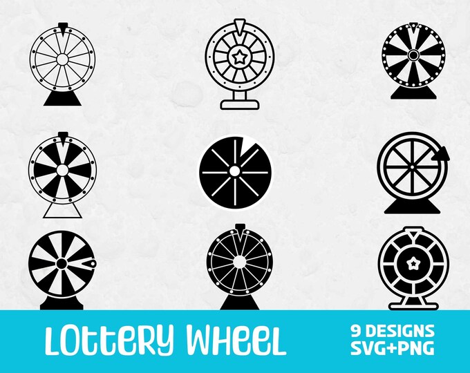 Lottery Wheel Svg, SVG Files for Cricut, Lottery SVG, Lottery Clipart ...