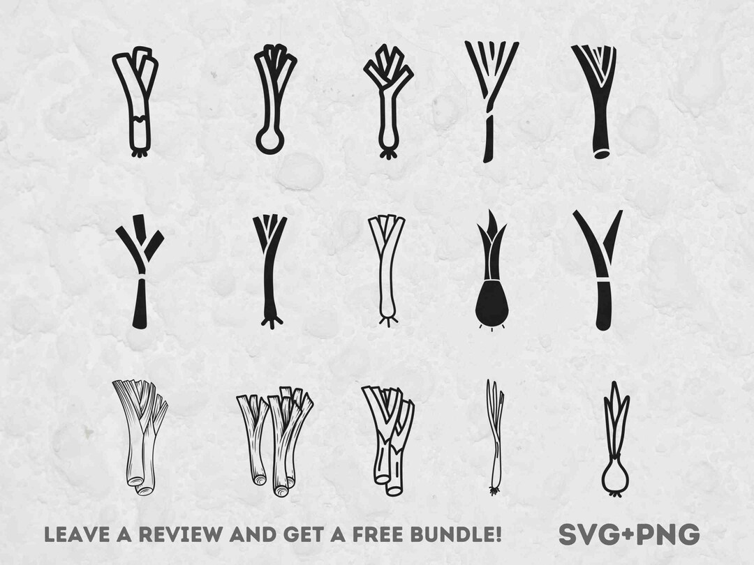 Leek SVG, SVG Files for Cricut, Leek Clipart, Vegetable Svg, Onion Svg ...
