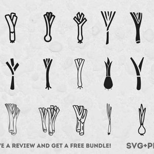 Leek SVG, SVG Files for Cricut, Leek Clipart, Vegetable Svg, Onion Svg ...