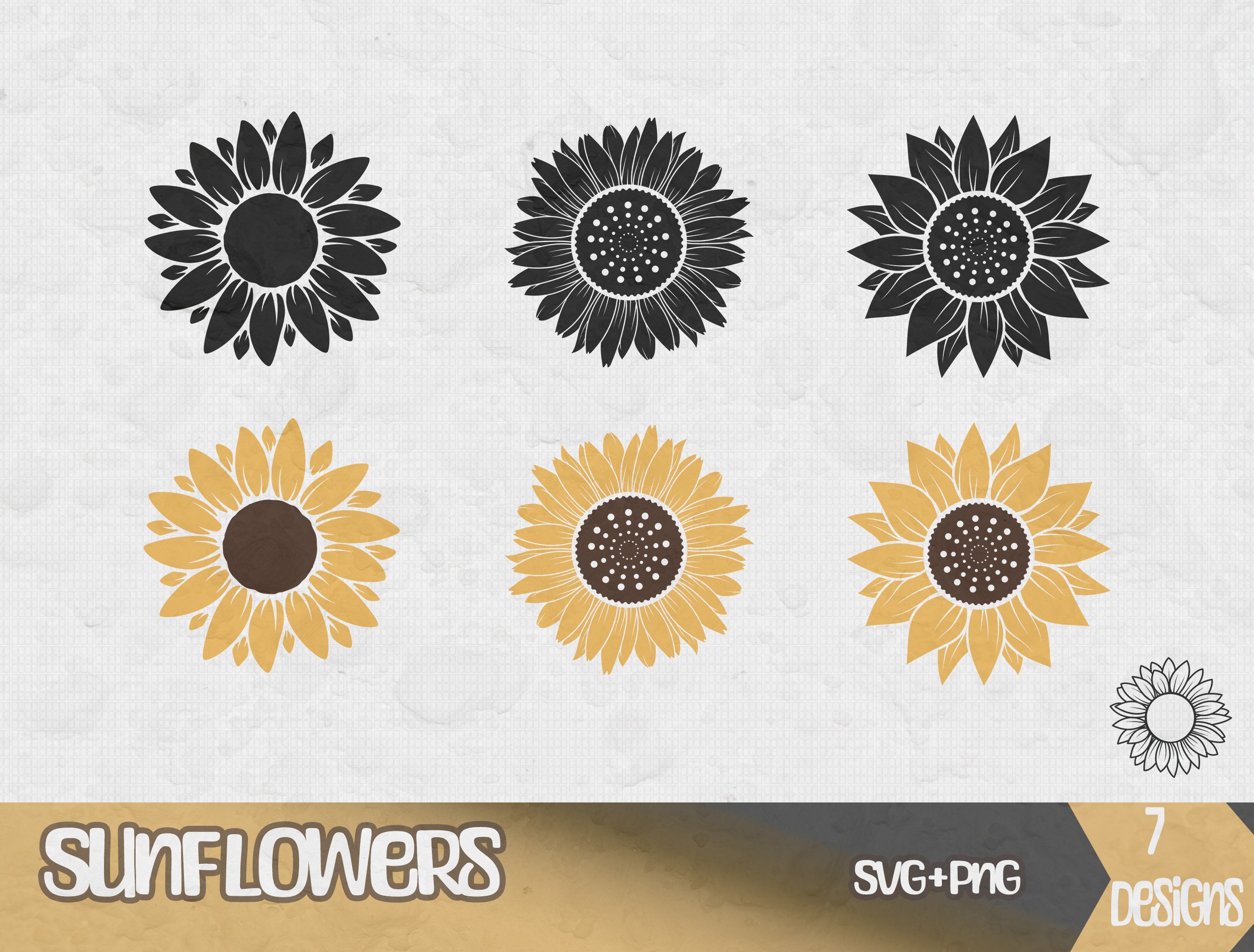 Sunflower SVG Bundle Sunflower Cut Files Flowers Svg - Etsy