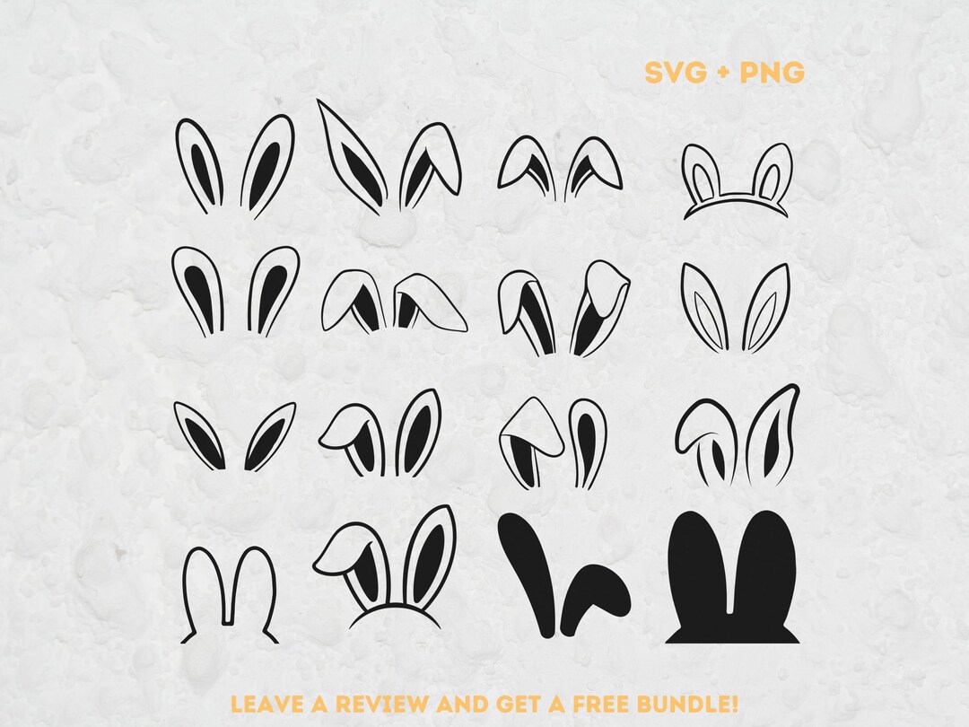Easter Bunny Ears Svg, Svg Files for Cricut, Ears PNG, Easter Clipart ...