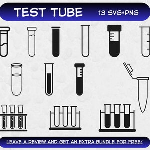 Test Tube SVG Bundle, Svg Files for Cricut, SVG Cut Files, Science Svg ...