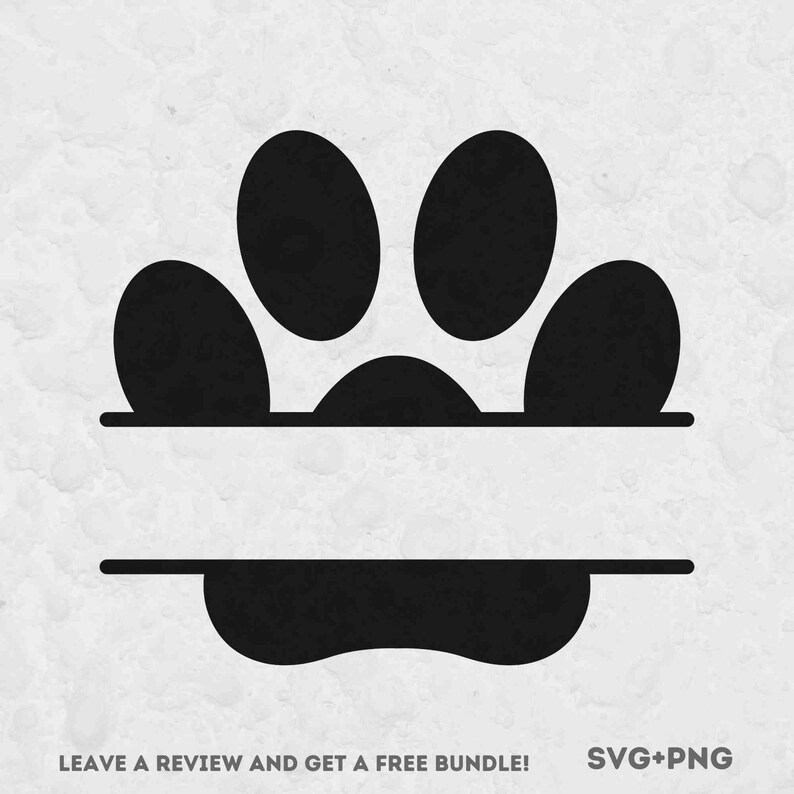 Dog Paw Svg Split Monogram Dog Monogram Cut File SVG Files - Etsy