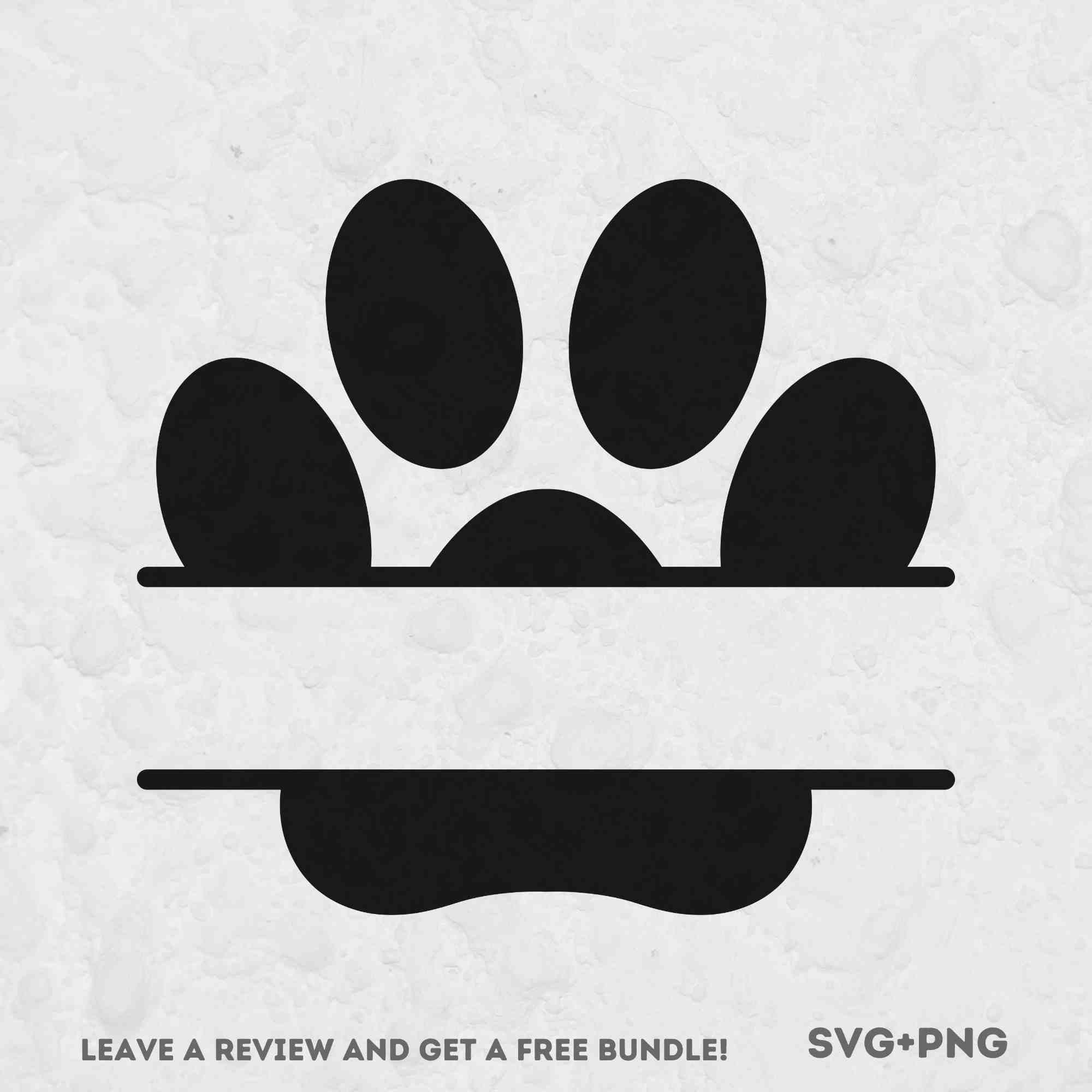 Dog Paw Svg Split Monogram Dog Monogram Cut File SVG Files - Etsy