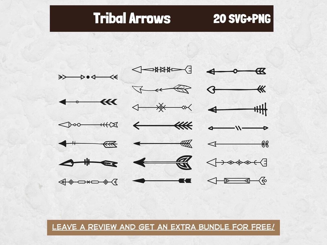 Tribal Arrows Vector Svg Tribal Arrow And Feathers SVG Craft Pattern,