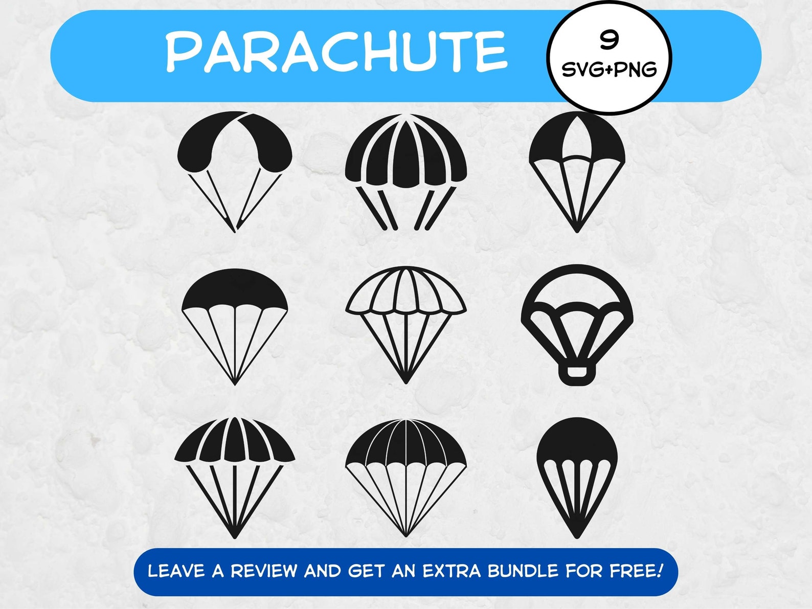 Parachute Svg Bundle, SVG Files for Cricut, Skydiving SVG, Aerial SVG ...