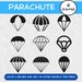 Parachute Svg Bundle, SVG Files for Cricut, Skydiving SVG, Aerial SVG ...