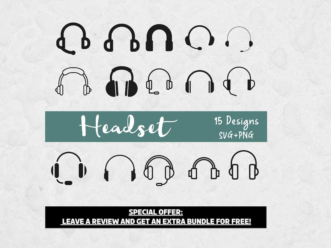 Headset SVG Bundle, Svg Files for Cricut, Headset Cut Files, Music Svg ...