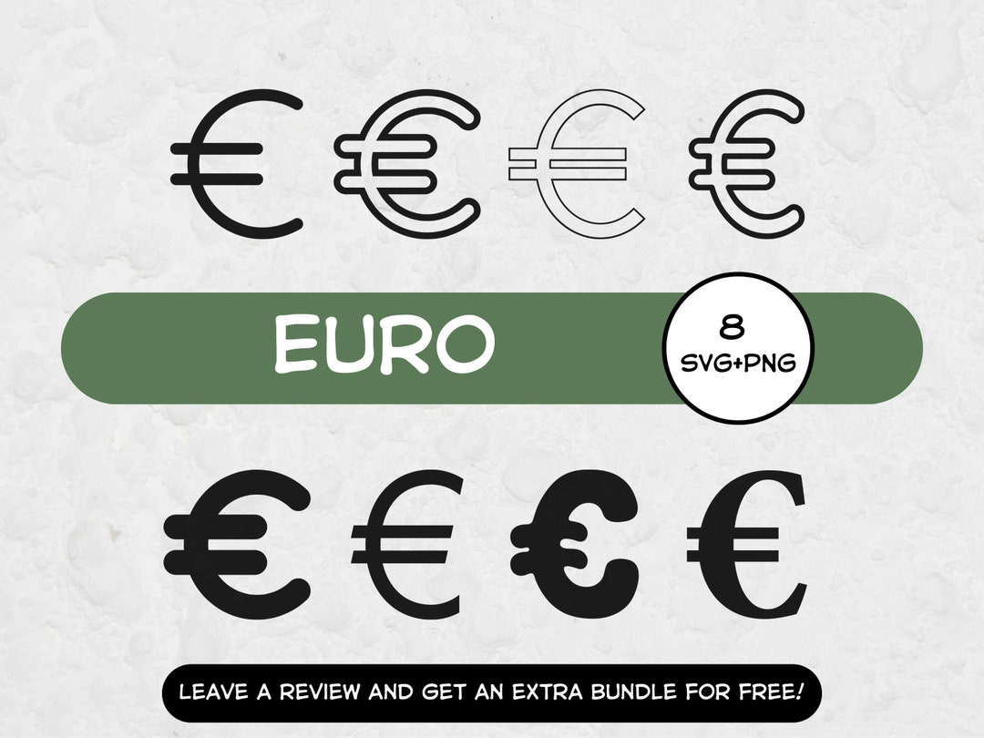 Euro SVG, Svg Files for Cricut, Euro Sign SVG, Euro Png, Typography Svg ...