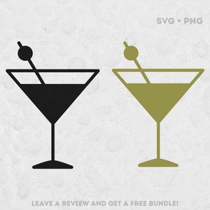Martini Svg, SVG Files for Cricut, Martini Cut File, Martini Glass SVG ...