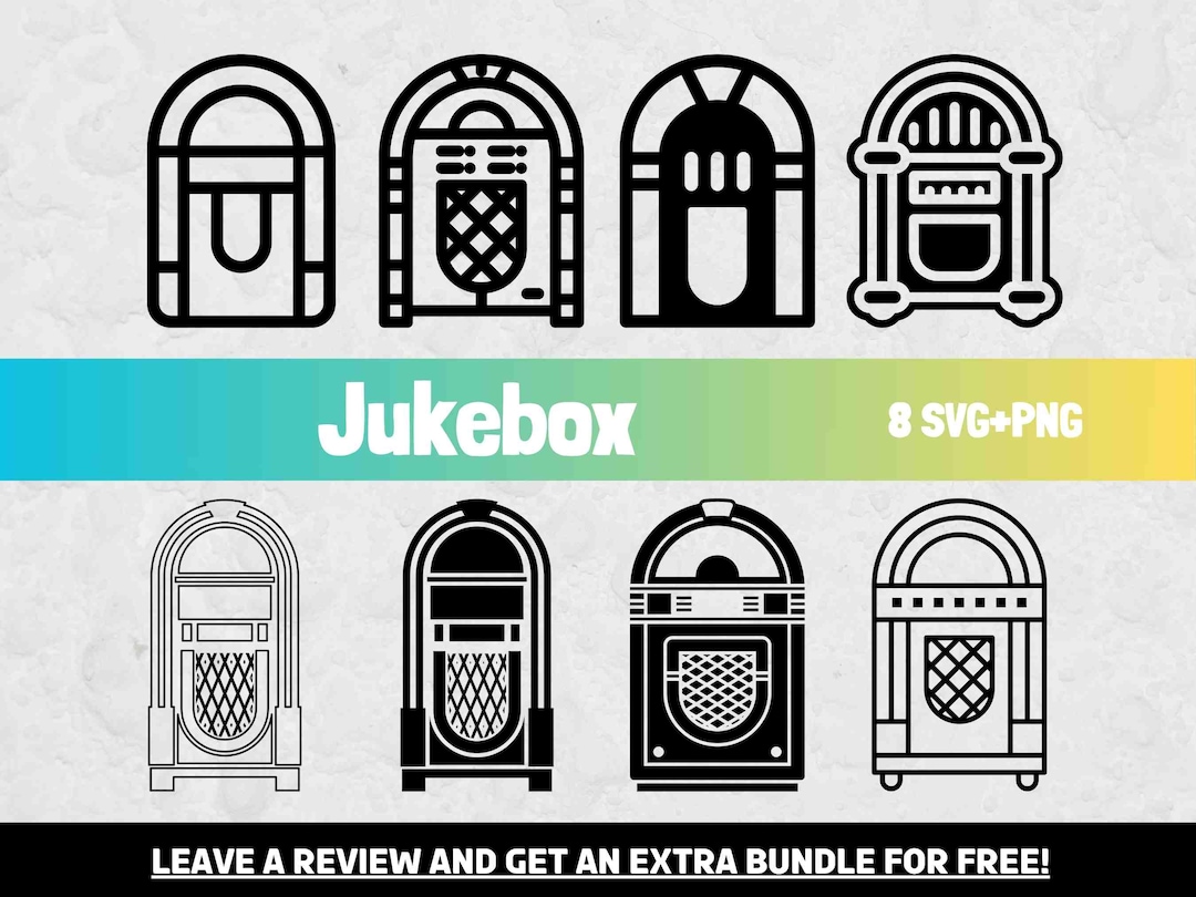 Jukebox SVG, SVG Files for Cricut, Record Player Svg, Retro Music ...