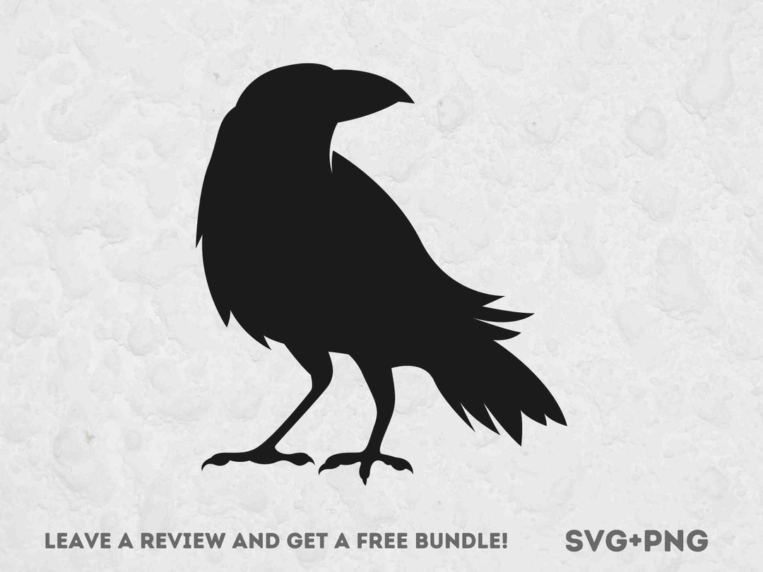 Raven Svg, Svg Files for Cricut, Bird Svg, Bird Clipart, Silhouette Svg ...