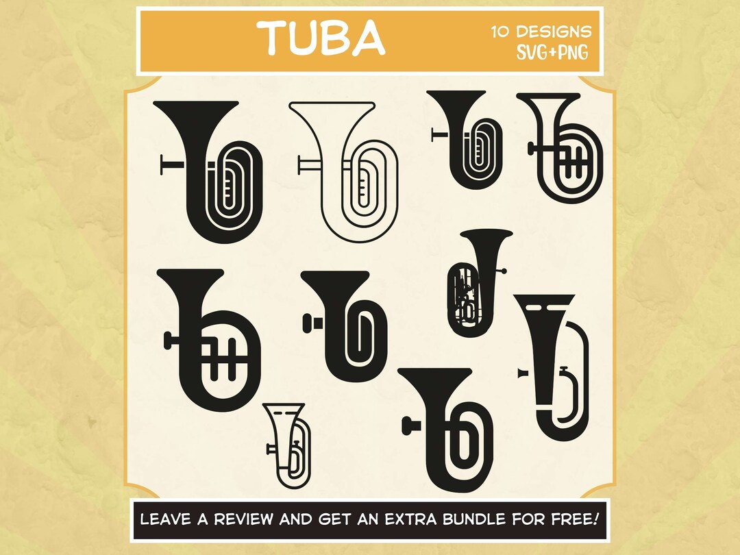 Tuba SVG, SVG Files for Cricut, Tuba Silhouette, Tuba Cut File ...