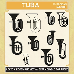 Tuba SVG, SVG Files for Cricut, Tuba Silhouette, Tuba Cut File ...