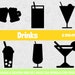 Drink Svg, Cut Files, Party Clipart, Drink Clipart, Bar SVG, Drinks Svg ...