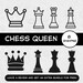Chess Queen SVG, Svg Files for Cricut, Chess Svg, Chess Piece SVG ...