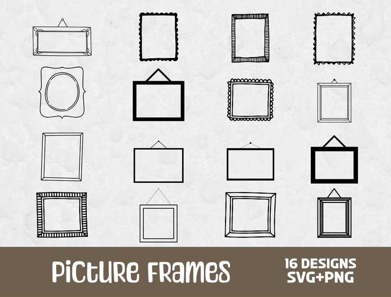 Picture Frame SVG Bundle Svg Files for Cricut Frame Svg - Etsy