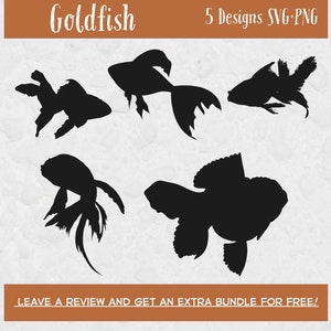Goldfish Svg Bundle, Svg Files for Cricut, Fish Svg, Aquarium Svg ...