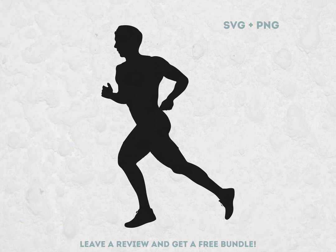 Running Man Silhouette Svg, SVG Files for Cricut, Run SVG, Running ...