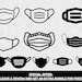 Face Mask SVG Bundle, Svg Files for Cricut, Face Mask Clipart, Face ...