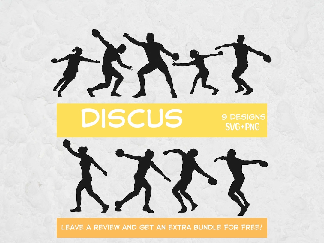 Discus Silhouette Svg, SVG Files for Cricut, Discus Svg, Track N Field ...