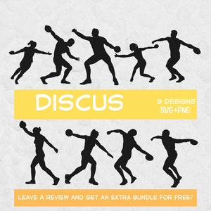 Discus Silhouette Svg, SVG Files for Cricut, Discus Svg, Track N Field ...
