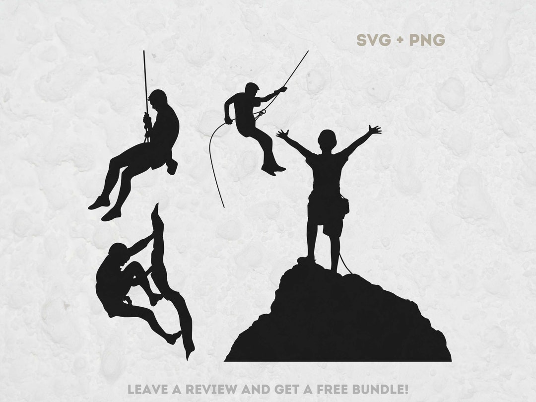 Climbing Silhouette SVG, Svg Files for Cricut, Climbing Clipart ...