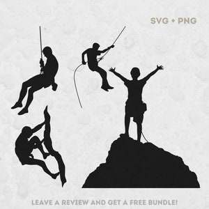 Climbing Silhouette SVG, Svg Files for Cricut, Climbing Clipart ...