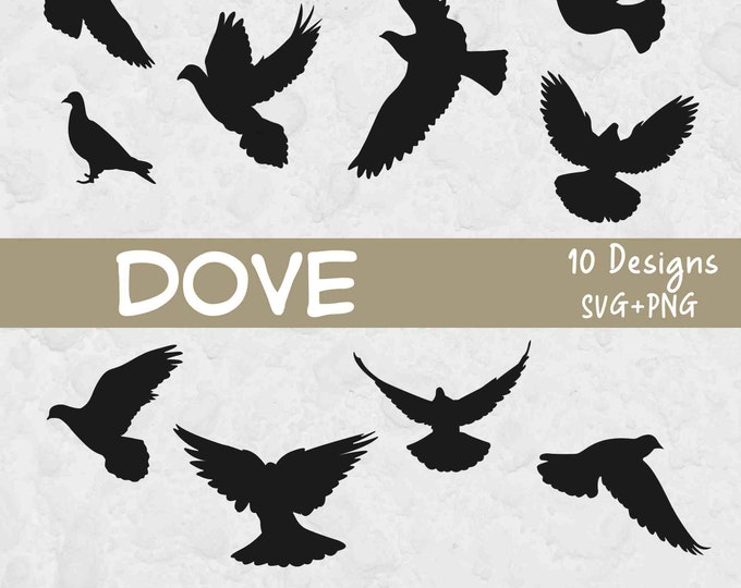 Dove SVG Bundle, SVG Files for Cricut, Bird Svg, Bird Clipart, Dove ...