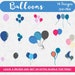 Colorful Balloons SVG Bundle, Balloon Clipart, Balloon Cut Files, Svg ...