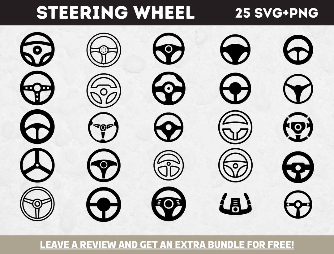 Steering Wheel Svg, SVG Files for Cricut, Car Svg, Car Clipart ...