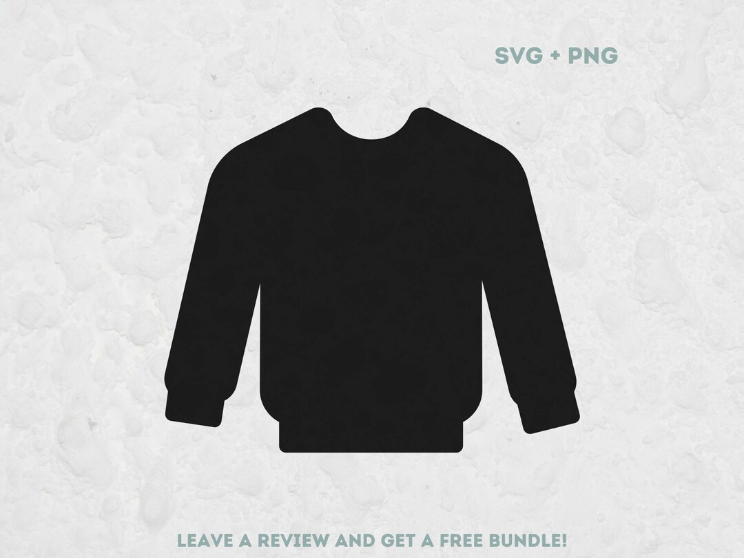 Sweater Silhouette Svg, Svg Files for Cricut, Sweater Shape, Clothing ...