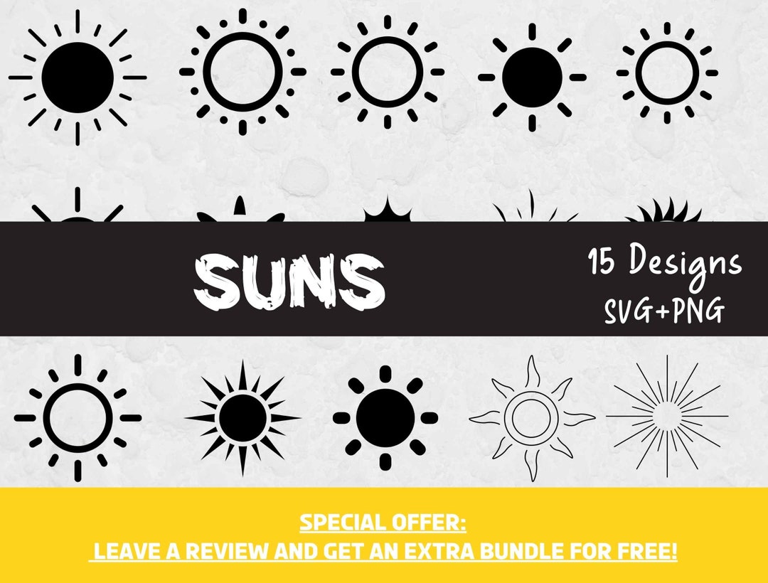 Sun Svg Bundle Summer SVG Svg Files for Cricut Sun Clipart - Etsy