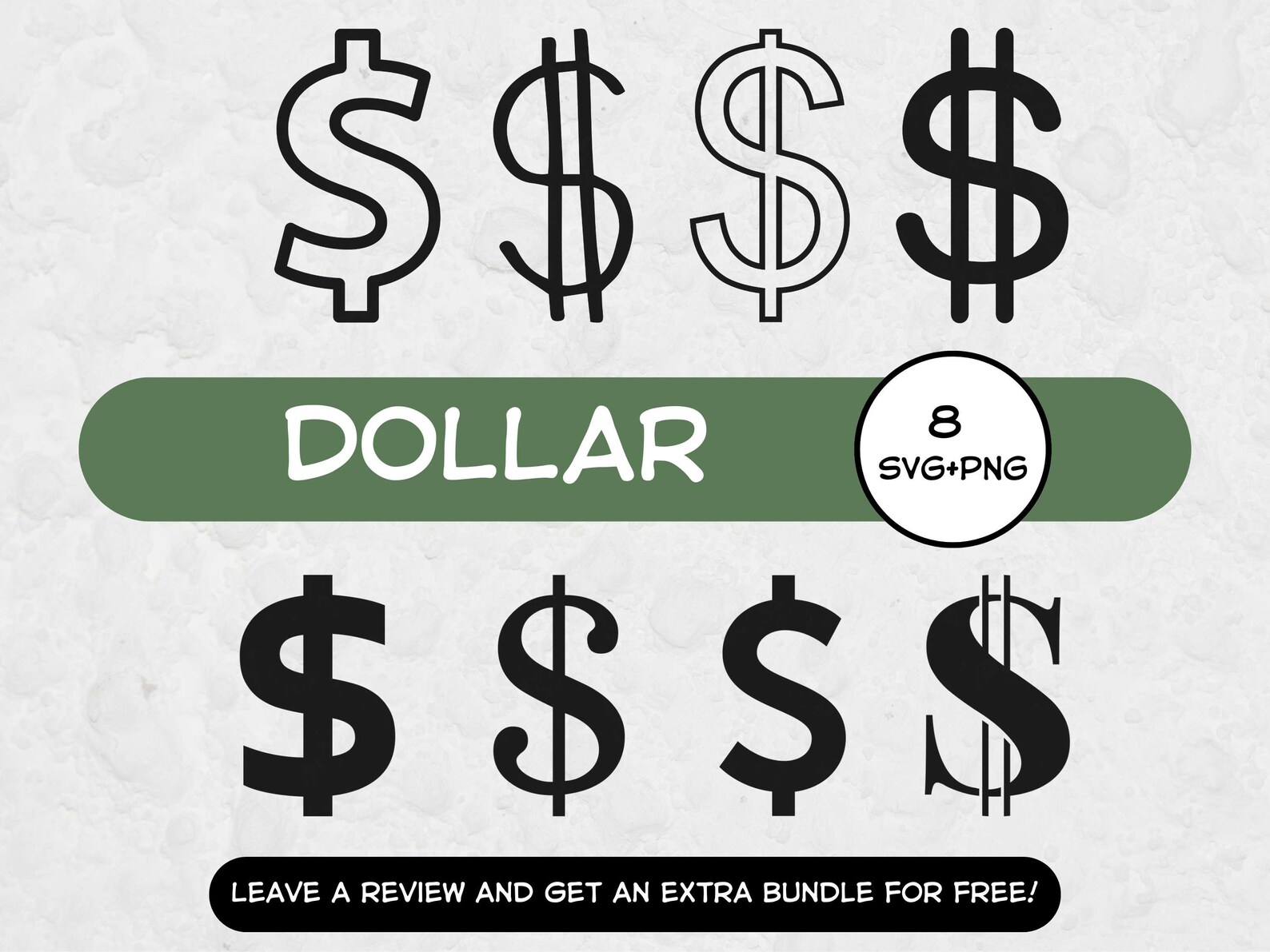 Dollar SVG, Svg Files for Cricut, Dollar Sign SVG, Dollar Png ...