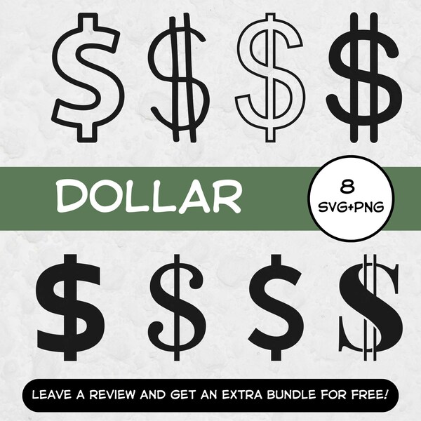 Dollar Sign Svg - Etsy