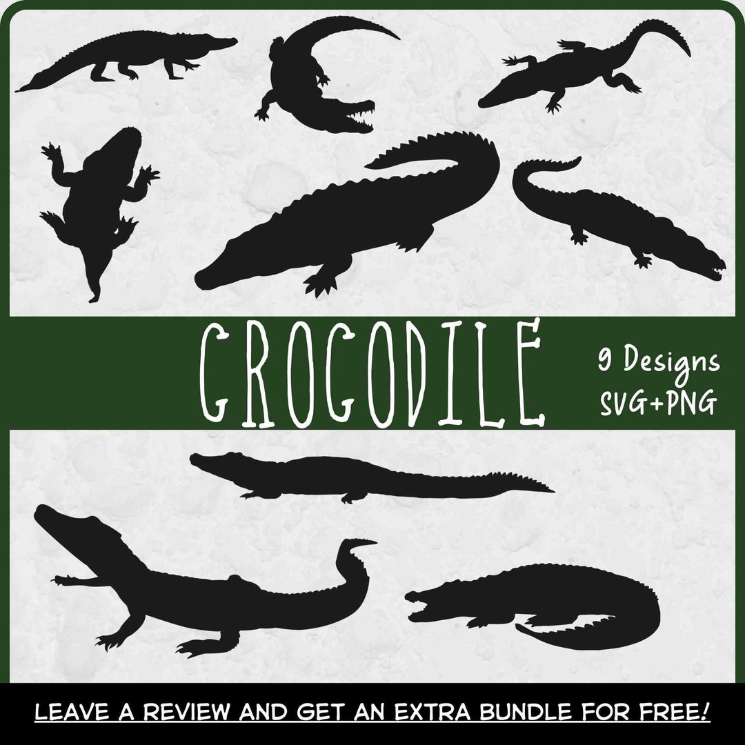 Crocodile Svg Bundle, Svg Files for Cricut, Crocodile Cut File, Zoo Svg ...
