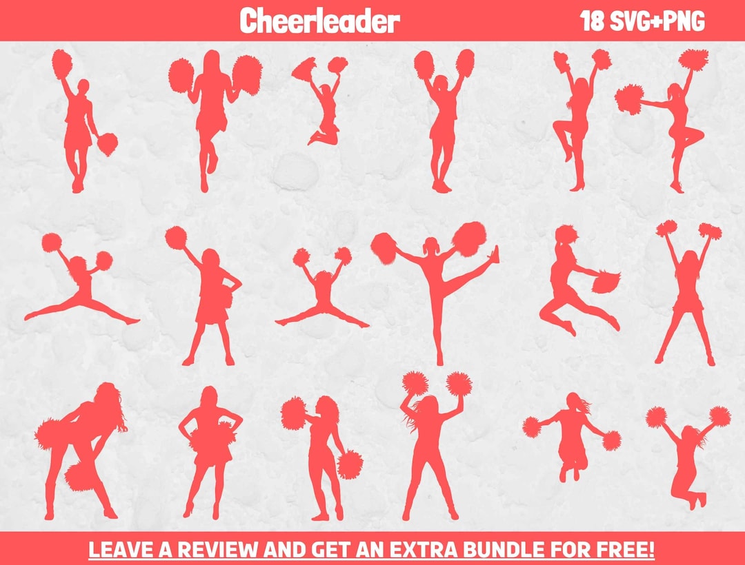 Cheerleader SVG, SVG Files for Cricut, Cheerleader Clipart, Cheer Svg ...