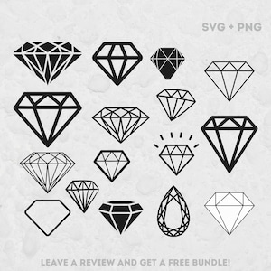Diamond Svg, Diamond Cut Files, Svg Files for Cricut, Diamond Clipart ...