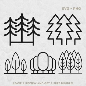 Forest Line Svg, SVG Files for Cricut, Forest Svg, Christmas Tree ...