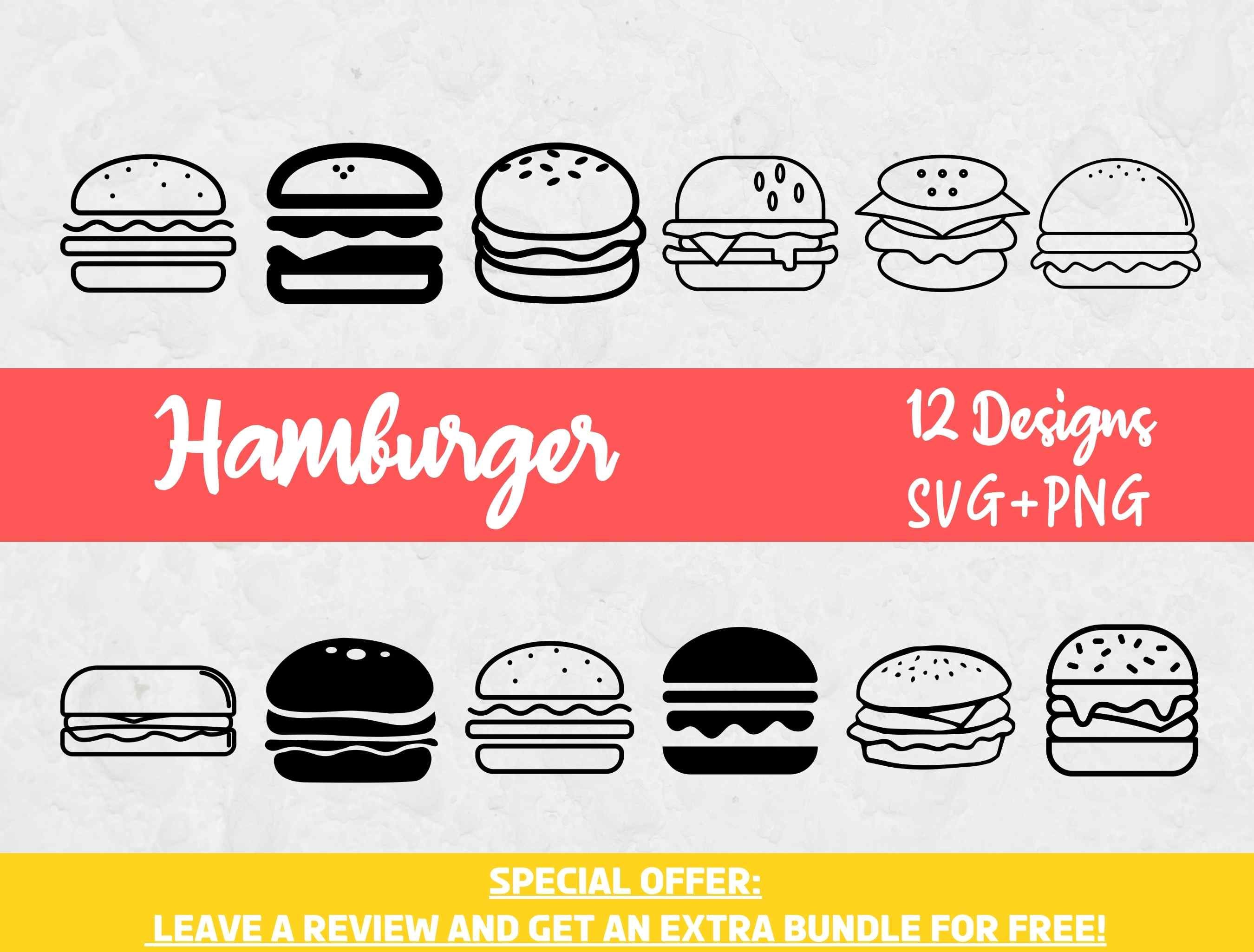 Hamburger SVG Fast Food Svg Junk Food Svg SVG Files for - Etsy