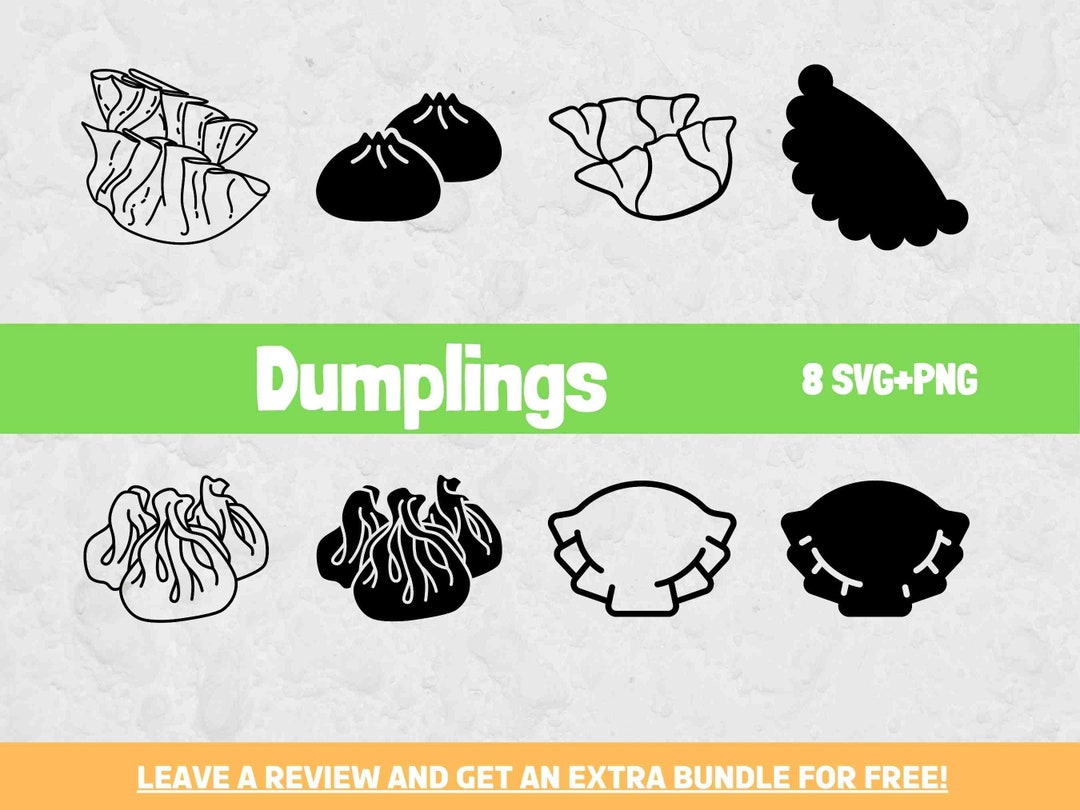 Dumpling Svg, SVG Files for Cricut, Bun Svg, Food Clipart, Food Icon ...