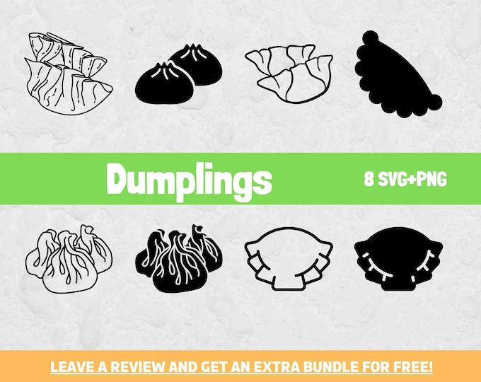 Dumpling Svg, SVG Files for Cricut, Bun Svg, Food Clipart, Food Icon ...