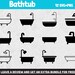 Bathtub SVG, Svg Files for Cricut, Bathroom SVG, Bathroom Clipart, Bath ...