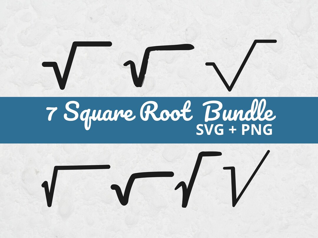 Square Root SVG Bundle, Square Root Symbol SVG, Math Symbol Clipart ...