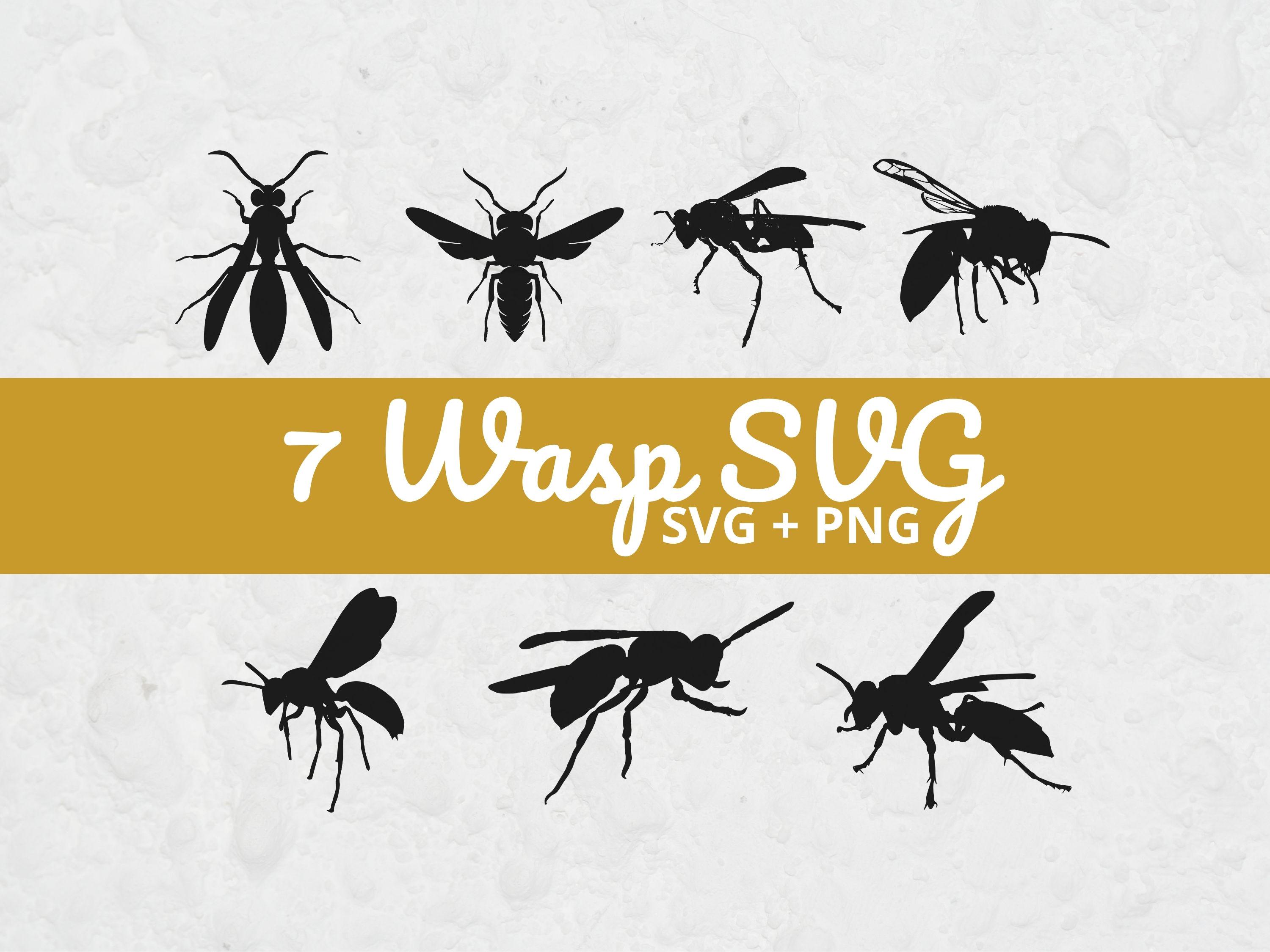 Wasp SVG Bundle, Wasp Silhouette SVG, Insect SVG for Cricut, Wasp ...