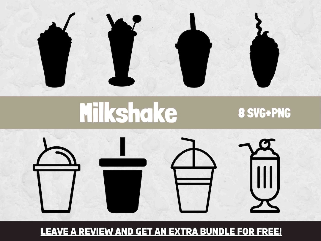 Milkshake SVG, SVG Files for Cricut, Milkshake Clipart, Kids Clipart ...