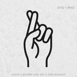 Fingers Crossed Svg, SVG Files for Cricut, Hand Cut File, Hope SVG ...