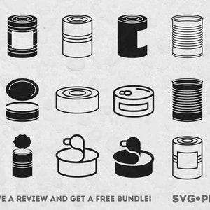 Tin Can SVG, SVG Files for Cricut, Can Clipart, Food Clipart, Tin Svg ...