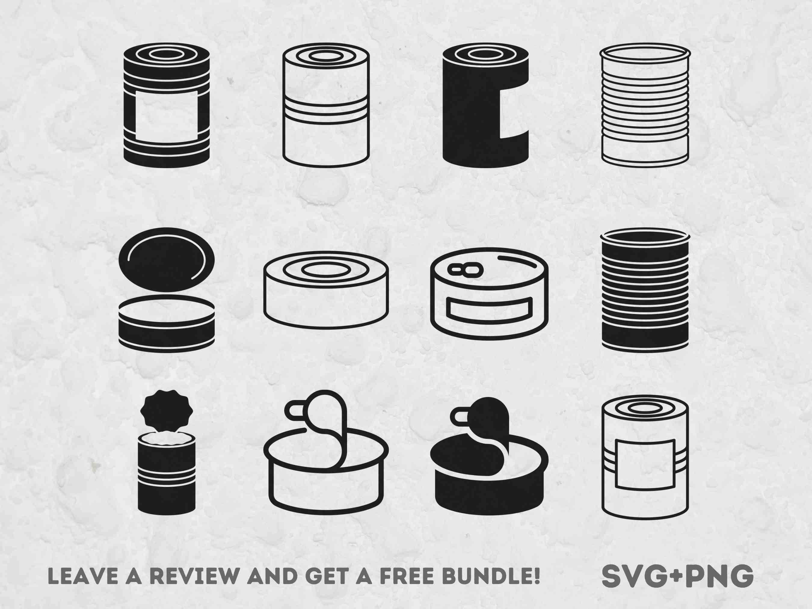 Tin Can SVG archivos SVG para Cricut Can Clipart Food - Etsy México